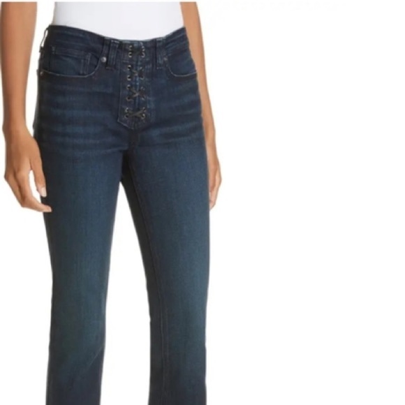 Veronica Beard | Jeans | Veronica Beard Carolyn Baby Boot Lace Up Fly ...